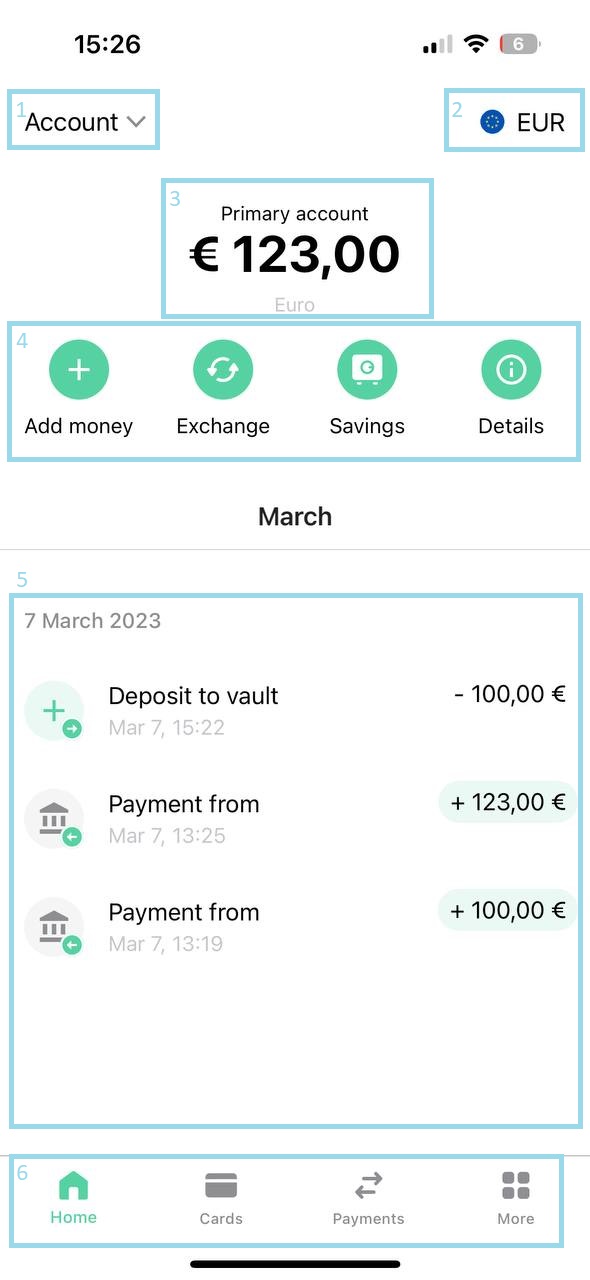 Banking Mobile Interface